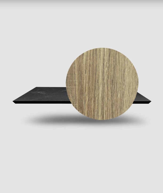 M4039 Plateau HPL 10mm_effet Marbre | Rond - Le Mobilier du Pro